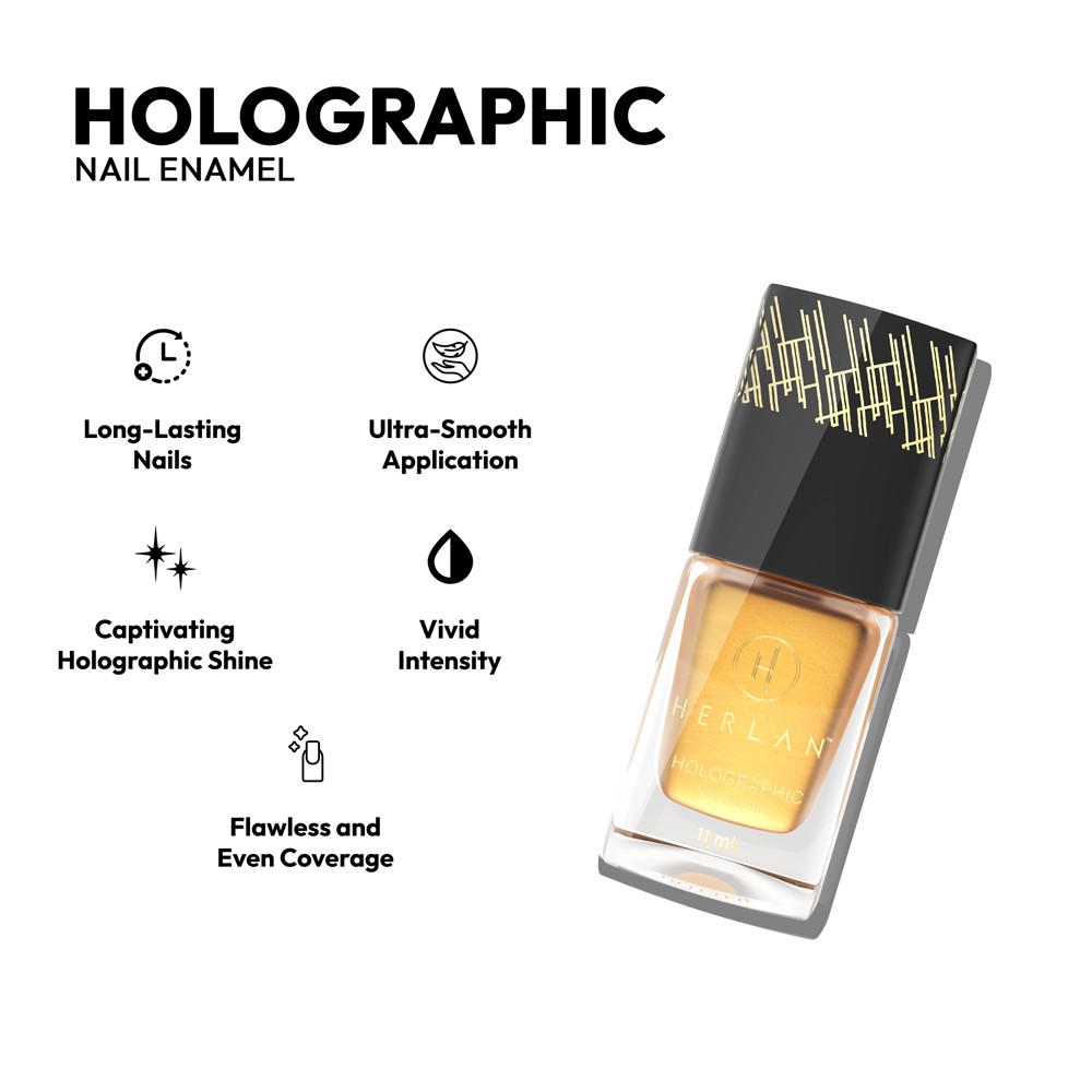 Herlan Holographic Nail Enamel Rosaline - Herlan