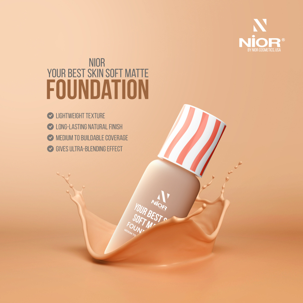 Nior Your Best Skin Soft Matte Foundation - Neutral Beige (Fair Light ...