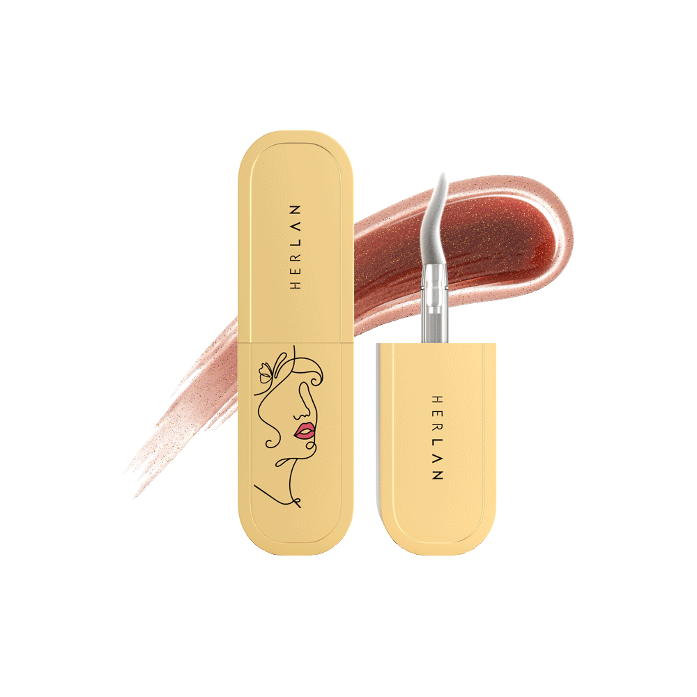 Galactic Glam Lip Gloss - Solar Saffron - Herlan